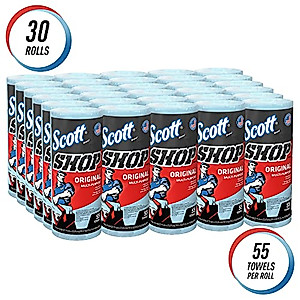 Scott Shop Towels Original (75130), Blue Shop Towels, 1 Roll/Pack, 30 Packs/Case