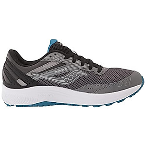 Saucony Men's Cohesion 15 Running Shoe, Charcoal/Topaz, 8.5