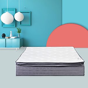 Greaton 10 Inch Foam Encased Mattress with 2-inch Pillow Top, Relaxing Mattresses for Proper Sleep, Pressure Relief, Supportive and Medium Firm Fully Assembled Bed, Full XL