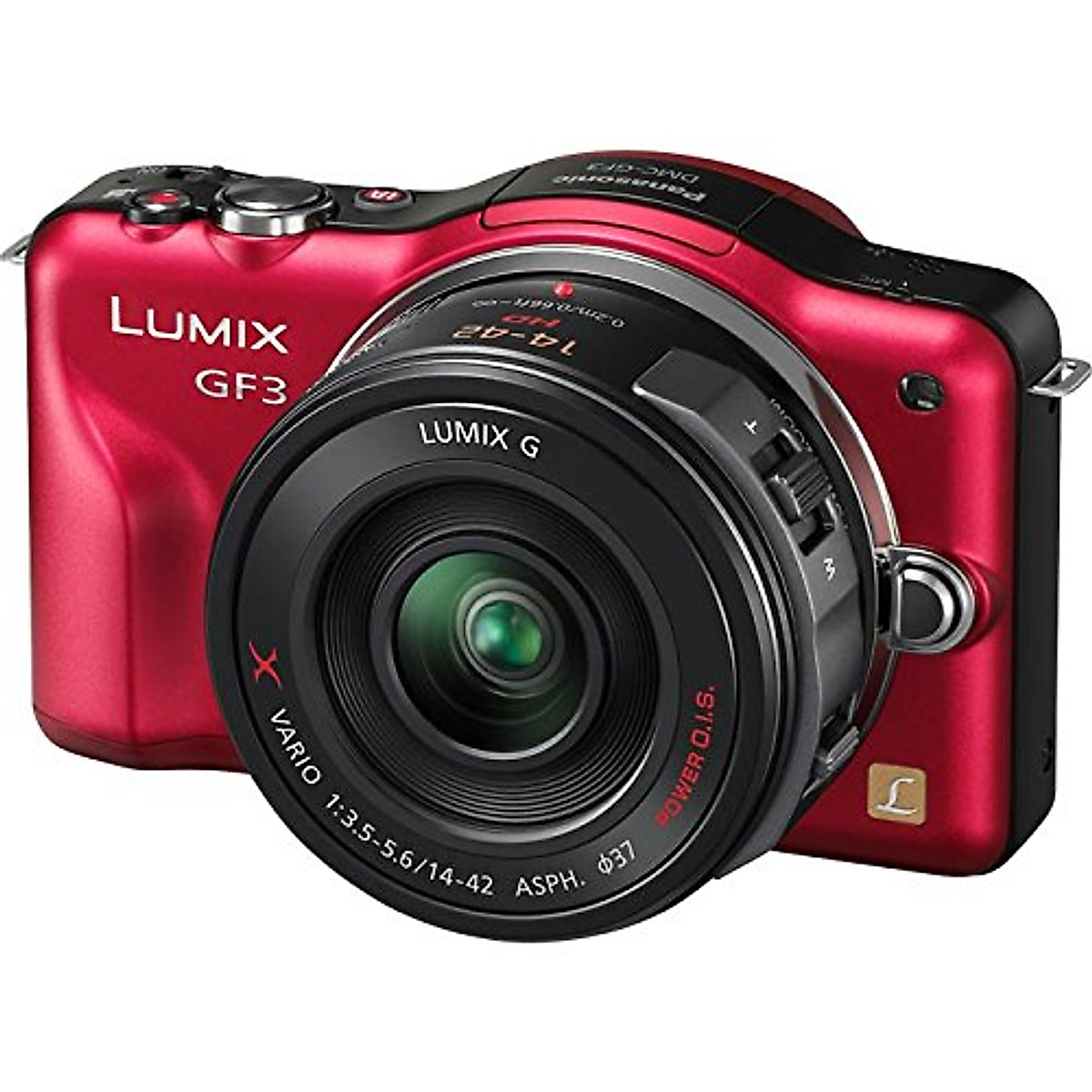 Panasonic Lumix DMC-GF3X 12.1 MP Micro Four Thirds Compact System Camera with 3-Inch Touch-Screen LCD and LUMIX G X Vario PZ 14-42mm/F3.5-5.6 Lens (Red)