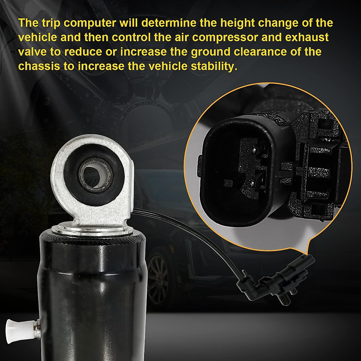 84176675 580-1106 1 Pair of Rear Air Shock Absorber for Chevy Tahoe Suburban Cadillac Escalade ESV GMC Yukon XL 2015 2016 2017 2018 2019 2020 2021 23151122