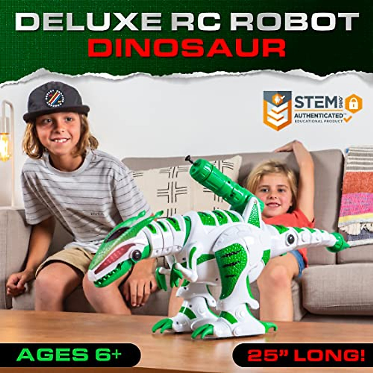 Power Your Fun Intellisaur Remote Control Dinosaur Robot for Kids and Robo Pets T-Rex Dinosaur Toy for Boys and Girls -Interactive Electronic Pets for Boys and Girls with Touch Sensors, LED Light Eyes