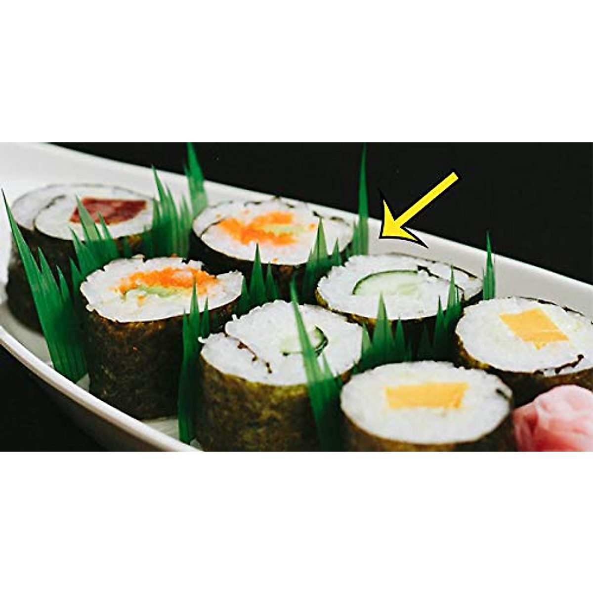 JapanBargain 2052, 200pcs Sushi Grass Baran Garnish Sashimi Divider Bento Box Food Divider Decoration Sushi Baran, Made in Japan