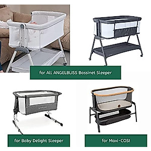 TansyPanda Bassinet Sheets for Angelbliss, Baby Delight, Maxi-COSI Lora, and Baby Joy Bedside Sleeper, 3 Pack, 33x20 Inch, Ultra Soft, Breathable and Snug Fit for Boys and Girls, Dark Gray and White