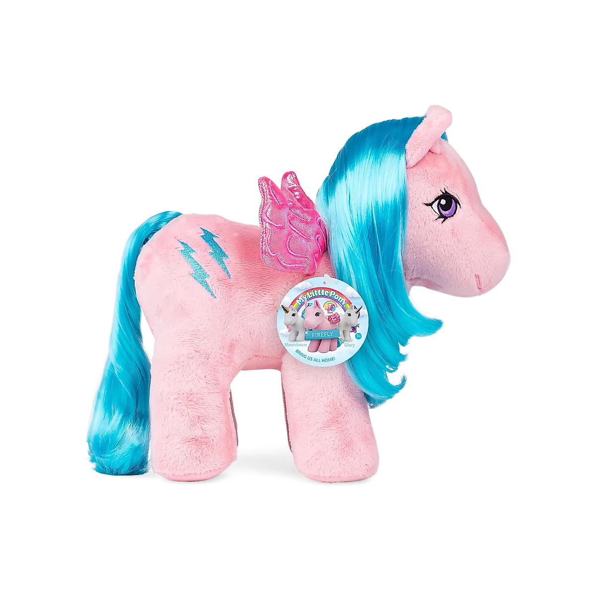 My Little Pony Unicorn and Pegasus Plush - Firefly - Collector Plushie, Retro Stuffed Toy Animal, Kid, Toddler, Girl, Boy, Mom, Birthday, Ages 3+