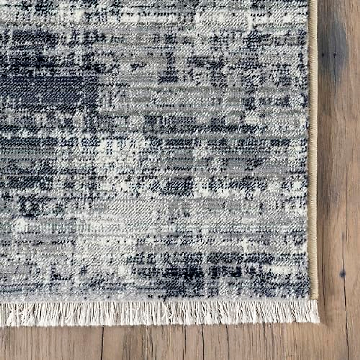 nuLOOM Fringed Performance Indoor Area Rug, Power Loomed, Easy Clean, Durable, Non-Shed, 8' x 10', Vanita Beige