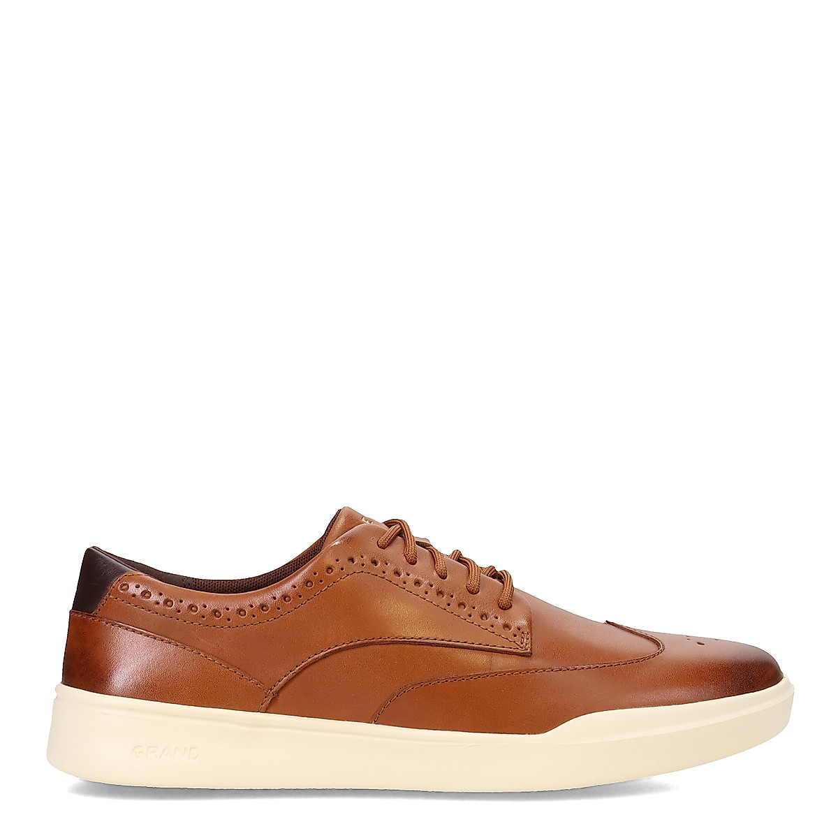 Cole Haan Men's Grand Crosscourt Wingtip Sneaker, British Tan/Ivory, 10.5 M