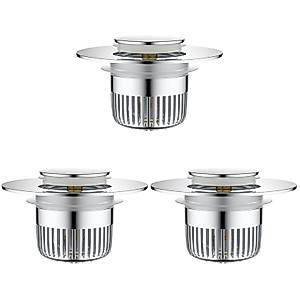 Veemoon 3pcs Kitchen Sink Stopper Bathtub Sink Stopper Sink Drain Stopper Bathroom Sink Drainer Copper Sink Drain Plug Sink Drain Filter Bathroom Sink Plug Basin Stopper Washbasin Plug