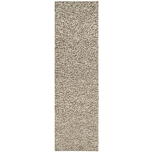 SAFAVIEH Natura Collection Runner Rug - 2' x 12', Beige, Handmade Wool, Ideal for High Traffic Areas in Living Room, Bedroom (NAT620B)