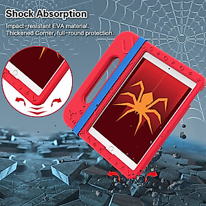 ZoneFoker for iPad 9th Generation Case, for iPad 8th/7th Gen Case with Handle, Adjustable Multi-Angle Stand Heavy Duty Shockproof 9 8 7 iPad 10.2 inch 2021/2020/2019 Cover for Kids Children Boy