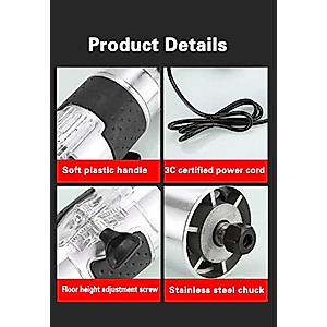 TAUFAOD Palm Router Electric Hand Trimmer Wood Router Collets Woodworking Tool Laminate Trimmer 110V 800W (800W Blue)