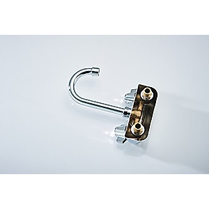 Kitchen Faucet Wall Mount Commercial Hand Sink Faucet Kitchen Utility Laundry Centerset Swivel Gooseneck Spout 2 Dual Handle Restaurant Chrome Mixer Tap NSF