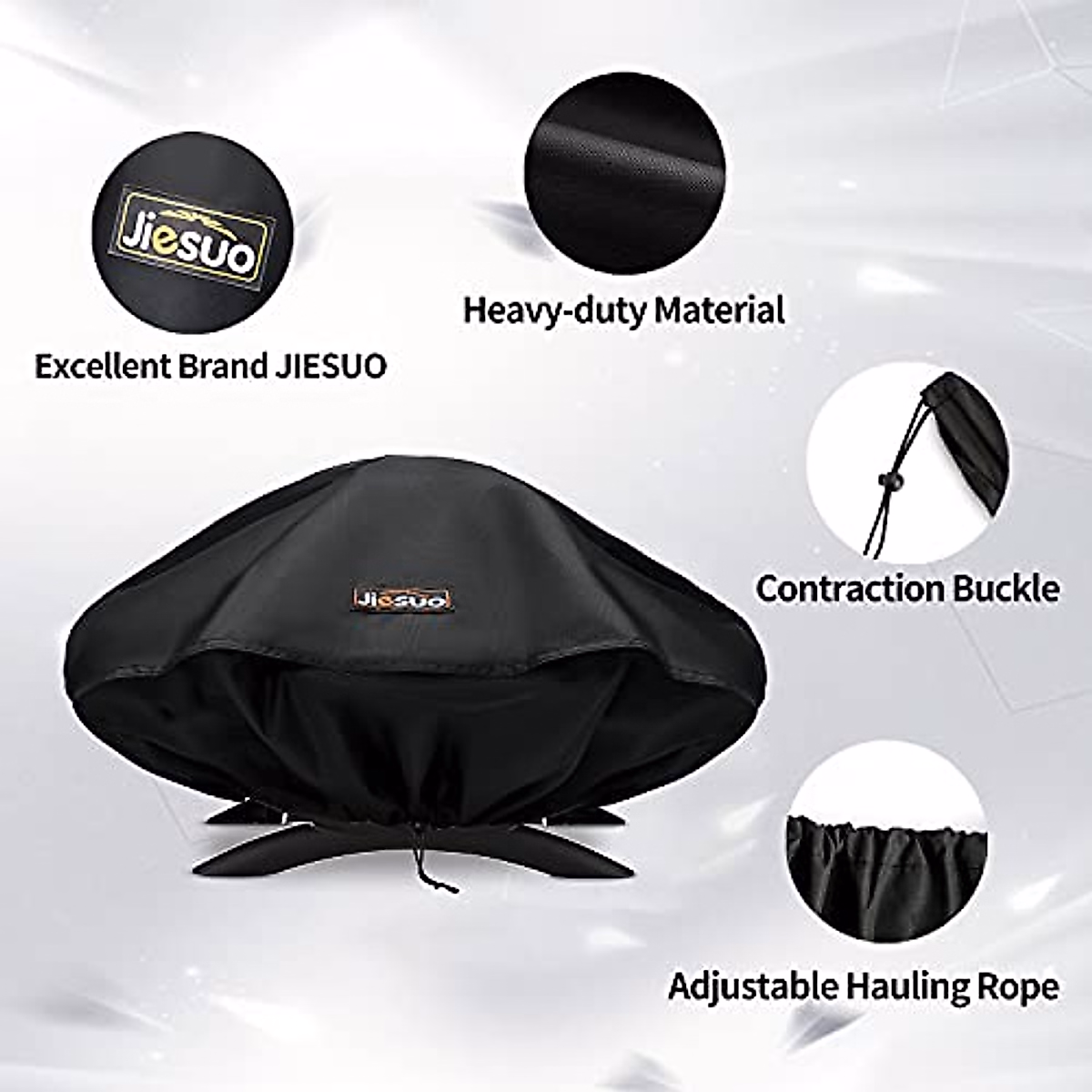 Jiesuo Grill Cover for Weber Q Series Grills, Grill Cover for Weber Q1200, Q1000 and Q100 Series Portable Grill Cover