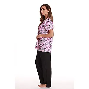 Just Love Nursing Scrubs Set for Women Print Scrubs 1311V-32-S