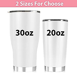 AizelMae Personalized Coffee Tumbler, Customized Name Text, Lovely Flower Photo Picture Frame Tumblers, Design Your Own Travel Mugs, Gifts For Women Men On Birthday, 20 30 Oz Stainless Mug Cup