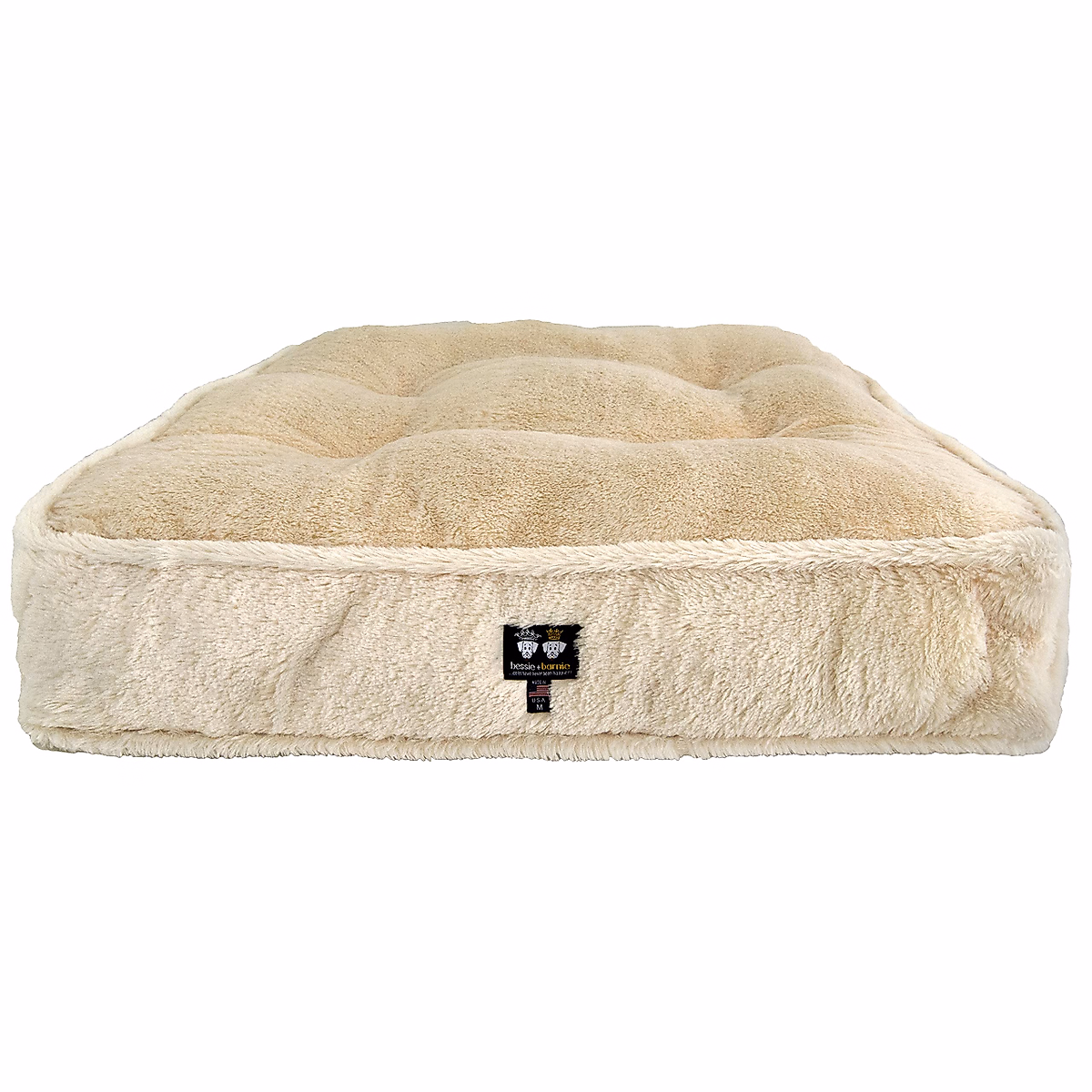 Bessie and Barnie Mid Shag Natural Husky Luxury Extra Plush Faux Fur Rectangle Pet/Dog Bed (Multiple Sizes)