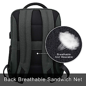 BESCHOI 15.6 inch Laptop Backpack Detachable Large Travel Backpack with USB Charging Port, Waterproof Outdoor Anti-Theft College School Computer Bag for Men and Women