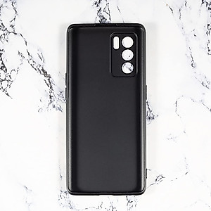 Shantime Oppo Reno 6 Pro 5G Case, Soft TPU Back Cover Shockproof Silicone Bumper Anti-Fingerprints Full-Body Protective Case Cover for Oppo Reno 6 Pro 5G (Black)