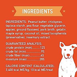 Cloud Star Wag More Bark Less Soft Chews Grain Free Dog Treats, Peanut Butter & Apples, 20 oz. Pouch