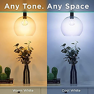 iHome Spectra Smart Spiral Edison Bulb, G25/E26 LED White Lights, 400 Lumens, 5.5W (40W Equivalent), Tunable and Dimmable White WiFi Smart Bulb, Works with Alexa and Google Home, 2 Pack
