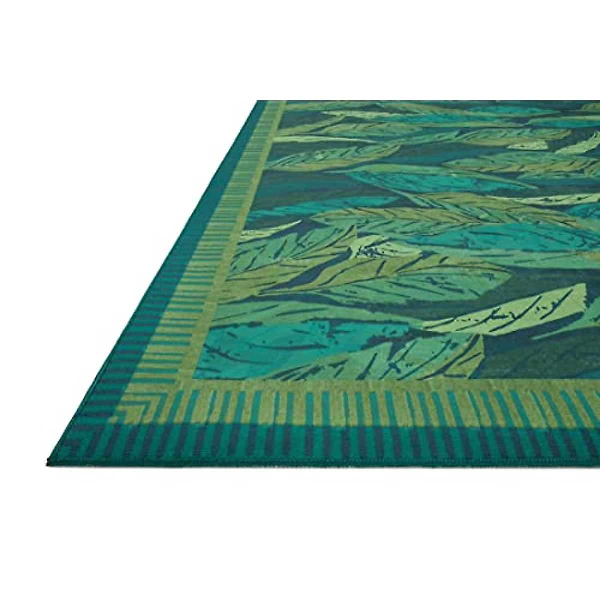 Loloi Justina Blakeney x Pisolino Collection PSO-04 Teal/Lagoon, Indoor/Outdoor 3'-6" x 5'-6" Accent Rug
