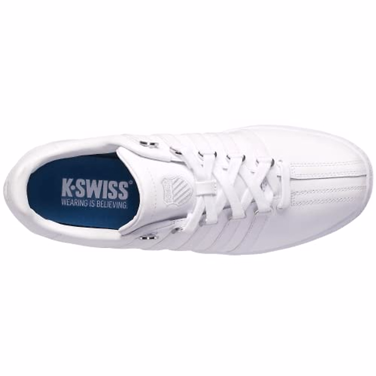K-Swiss Women's Classic VN Leather Sneaker, White/White, 9 M