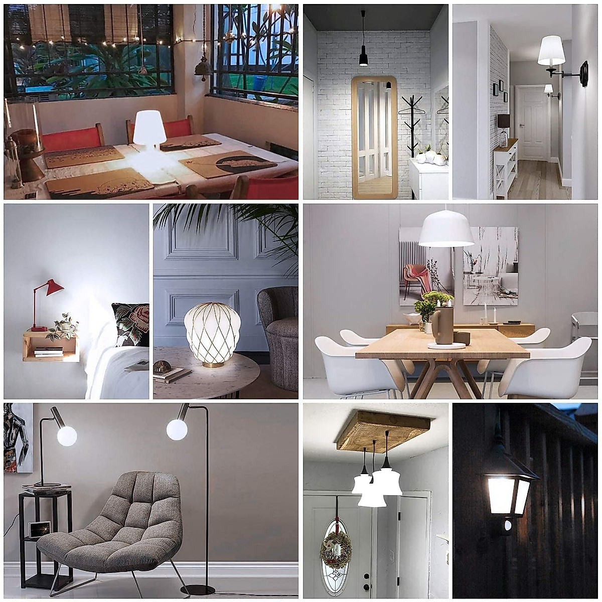 E26 10W LED Light bulbs, 6000K Daylight White, 1000 lumen, 100 Watt Equivalent Incandescent Bulbs, Non-dimmable Edison Candelabra Ceiling Fan led Bulbs, Flicker Free, Tubular LED Corn Bulb, 5 Pack