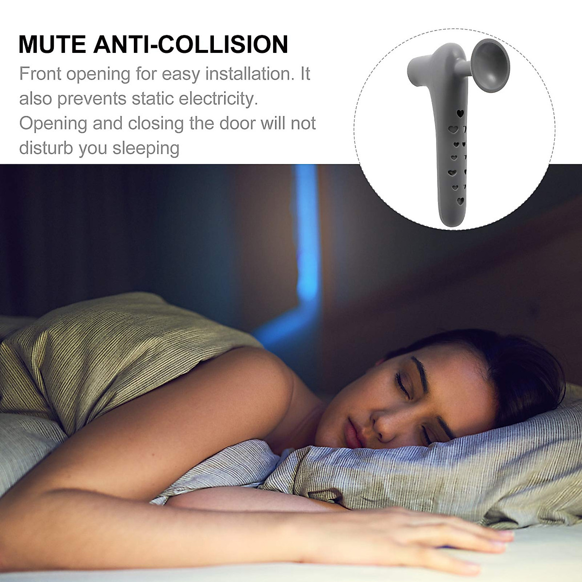 Silicone Door Handle Cover Sleeve Safety Door Knob Protector Cover Guarder Crashproof Suction Cup Door knob Cushion Grey