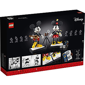 LEGO Disney Mickey Mouse & Minnie Mouse Buildable Characters (43179), Classic-Style Mickey Mouse Collectible Adult Building Kit, New 2021 (1,739 Pieces)