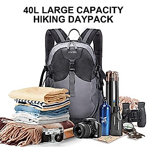 HOMIEE 35L Hiking Backpack Water Resistant Outdoor Sports Travel Daypack Lightweight Camping Climbing Hunting Bags with Rain Cover