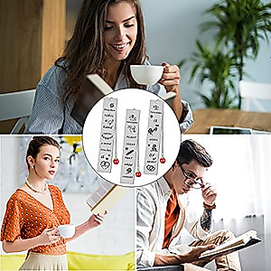 5 Pieces Teacher Bookmark Thank You Bookmark with Pendant Classic Graduation Teacher Bookmark Christmas Present for Teacher Graduation Present (Teaching is A Work Style)