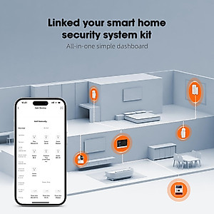 Wireless WiFi Smart Home Security DIY Alarm System with Motion Detector,Notifications with app,Door/Window Sensor, Siren,Compatible with Alexa,NO Monthly Fees