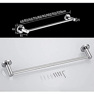 DDBATYYEH Towel Rail Towel Shelfs,Bathroom Shelves Towel Round Round Bar Fixing Screw Kitchen Bathroom Rack Polished Bath Towel Holder, 82cm