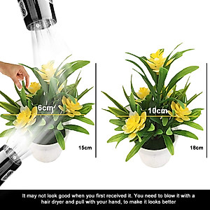 856store Artificial Flowers,Artificial Fake Lotus Flower Potted Plant Bonsai Wedding Party Garden Home Decor,Bridal Wedding Bouquet for Home Garden Party Wedding Decoration Yellow