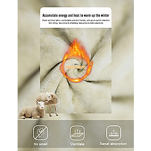 PEHMEA Men's Winter Warm Fleece Hoodie Pullover Long Sleeve Sherpa Lined Hooded Sweatshirt with Pocket(Grey-L)