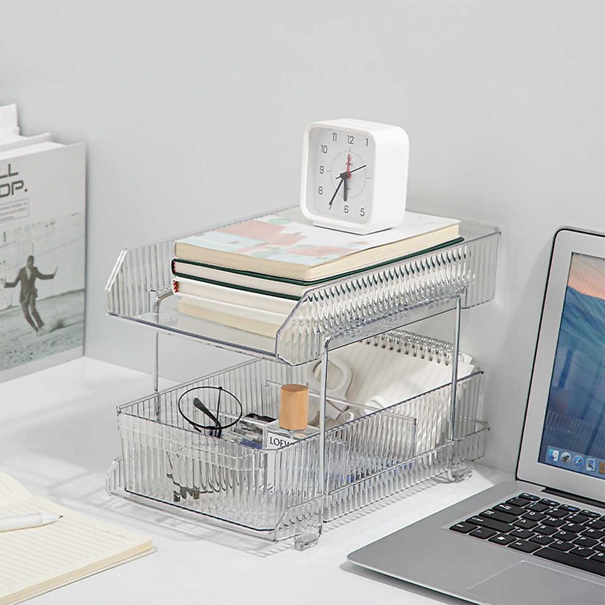 Medicine Cabinet Organizer, Multi Purpose Kitchen Under Sink Organizers, Pull Out Kitchen Pantry Shelf Cupboard, Home Organization for Kitchen Pantry, Desktop, Toiletry, Hair Products,