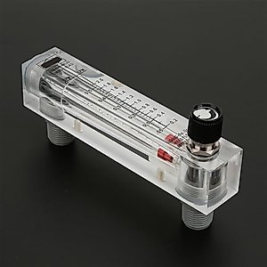 Liquid Flowmeter 0.1,0.5GPM Knob Panel Type Meter for Accurate Liquid Measurement Compact Design with Transparent Acrylic Body Ideal for Various Liquid Applications