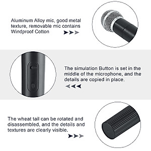 Gazechimp 1 Microphone Plastic Rock Mic Karaoke Prop Performance