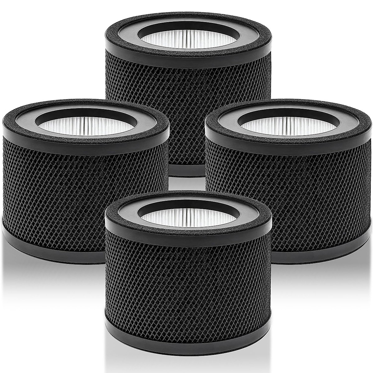 AP001 EE014 Filter, Lichelete 4 Pack True Replacement Filter Compatible with TaoTronics TT-AP001 and VAVA VA-EE014, 3-in-1 Grade True and Activated Carbon Filter (4 Pack)