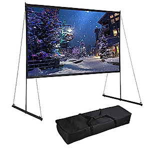 Instahibit 150" 16:9 HD Detachable Projector Screen Portable Fast Folding Outdoor Movie Theater Camping Stand Carry Bag