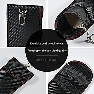 Arbootjin Faraday Bag,Faraday Key Fob Protector Faraday Cage Faraday Pouch - Car Key Signal Blocking,Anti-Theft Pouch,Anti-Hacking Case Blocker (Black)