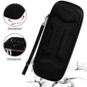 ivoler Carrying Case for RAZER EDGE Wi-Fi/5G/FOUNDERS EDITION, GAMING HANDHELD 6.8''2022 Portable Hard Shell Pouch Carrying Travel Game Bag for RAZER EDGE Accessories Holds 4 Game Cartridge (Black)