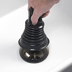 LDR 512 3420-K Mini Bellows Sink and Drain Plunger for Bathrooms, Kitchens, Baths, Compact and Powerful Easy to Store and Hide Perfect for RV's
