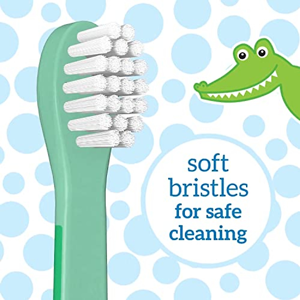 Dr. Brown's Baby and Toddler Toothbrush - Crocodile, BPA Free - Age 1-4Y