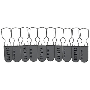 Electric Meter Security Seal Wire Padlock Grey Pack of 10