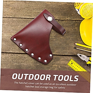 Hatchet 1pc Ax Protector Bushcraft Tools Adjustable Stand Leather Protector Blades Protectors Cover Camping Accessories Protective Sleeve Carrying Cover Belt Axe