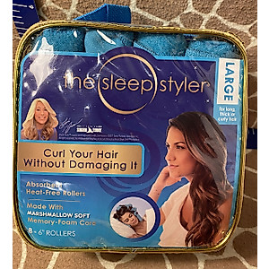 Allstar Innovations Sleep Styler: The heat-free Nighttime Hair Curlers for long, thick or curly hair, As Seen on Shark Tank, 6 Inch (Pack of 8)