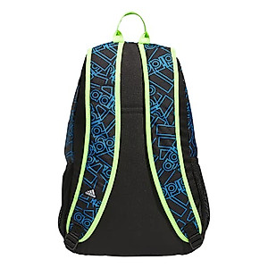 adidas Foundation 6 Backpack, Outline BOS Toss Pulse Blue/Black/Lucid Lemon Yellow, One Size