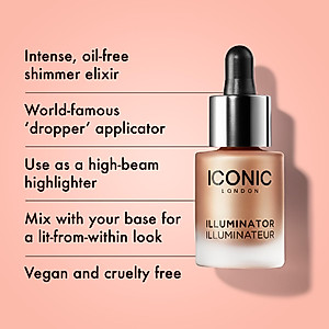 ICONIC LONDON Illuminator | Liquid Highlighting Drops for a Radiant Glow, Cruelty-Free, Vegan Makeup