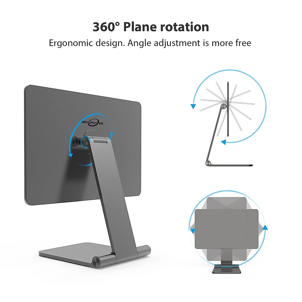 Meaowxva Magnetic iPad Stand Adjustable Floating Foldable Tablet Holder iPad Painting Desktop Stand for Apple iPad Pro 12.9 3rd/4th/5th/6th Generation